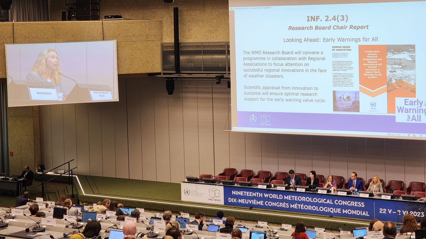 Professor Amanda Lynch led the WMO Research Report at World ...
